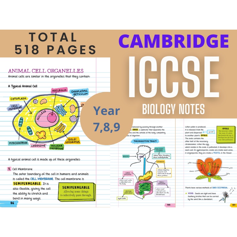 KS3 Biology Revision Notes For Year 7,8,9 *softcopy* | Shopee Malaysia