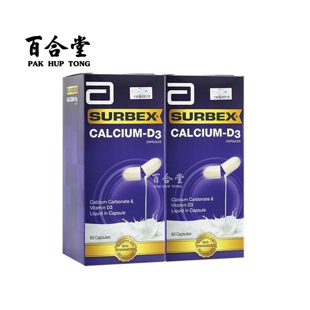 SURBEX - CALCIUM-D3 ((PO2 X 60'S)) ((EXP FEB 2026)) | Shopee Malaysia