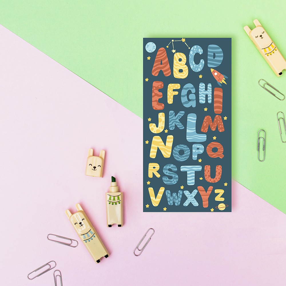 HIASAN DINDING Children's Room Wall Decoration Wall Decor ABC ...