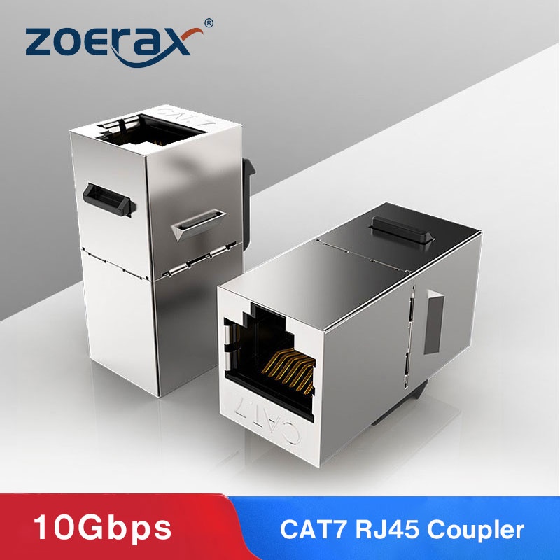 ZoeRax CAT7 Keystone Jack Inline Coupler Sheilded RJ45 8P8C Connector ...