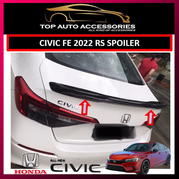 HONDA CIVIC 2022-2024 11TH GEN FE RS SPOILER / DUCKTAIL SPOILER / REAR ...