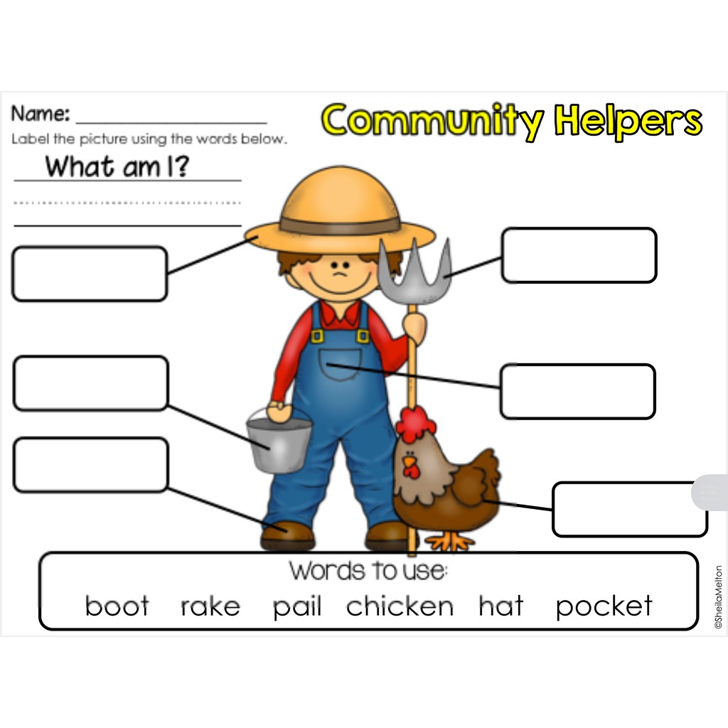 Printable* community helpers Label the picture~learning vocabulary ...
