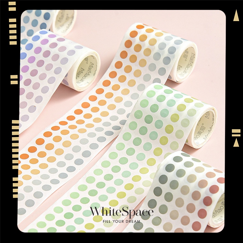 WHITESPACE Dot Stickers Colourful Round Marker Stickers Washi Tape ...