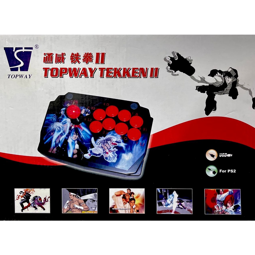 TOPWAY TEKKEN 2 EDITION FIGHTING ARCADE STICK CONSOLE/PC USB TYPE ...