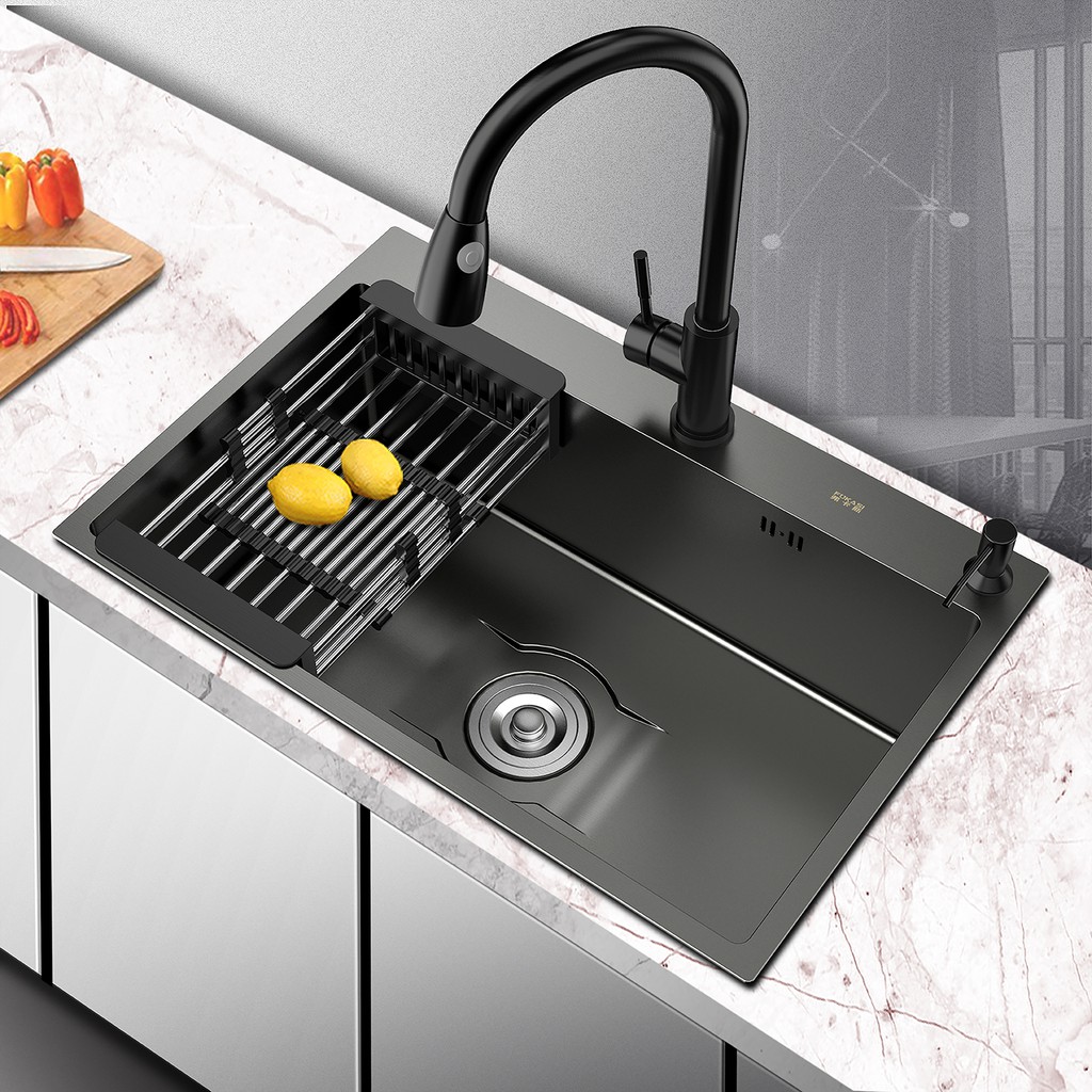 Sinki Dapur Stainless Steel Nano Kitchen Sink Bowl Basin Sink | Shopee ...