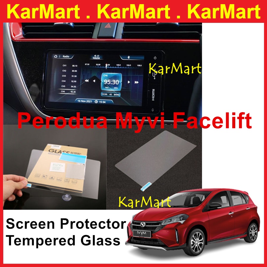 Perodua Myvi 2022 - 2026 Car Navigation Premium Tempered Glass ...