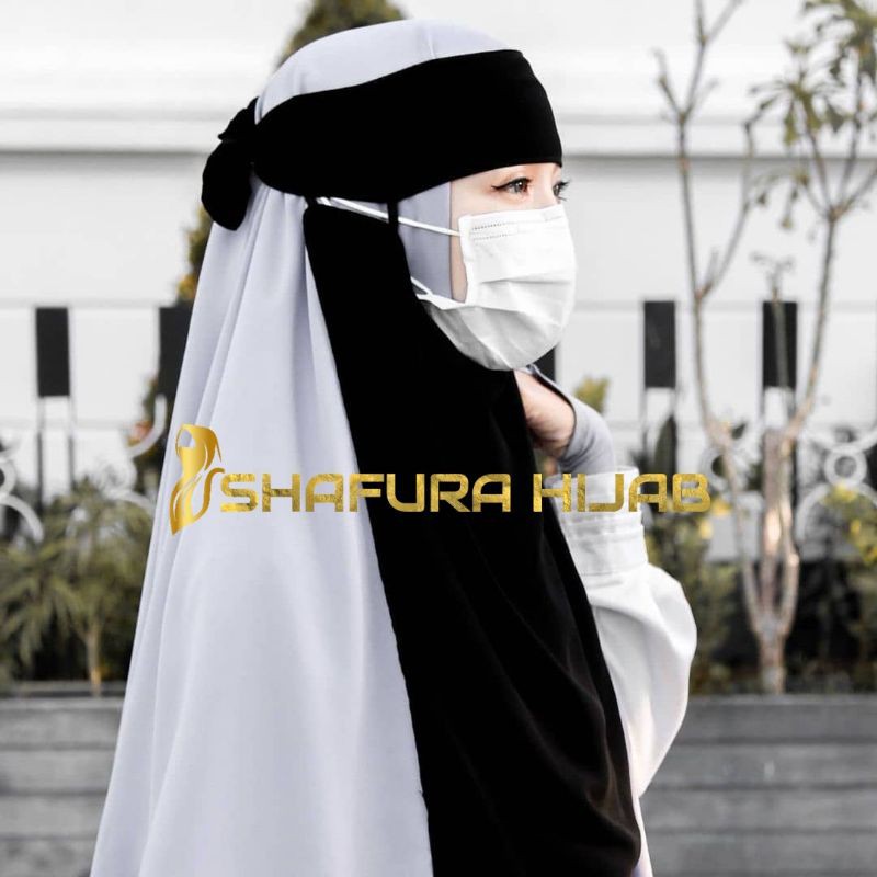 Niqab BANDANA PULL DOWN chiffon veil niqob saudi beautiful niqab | Shopee Malaysia