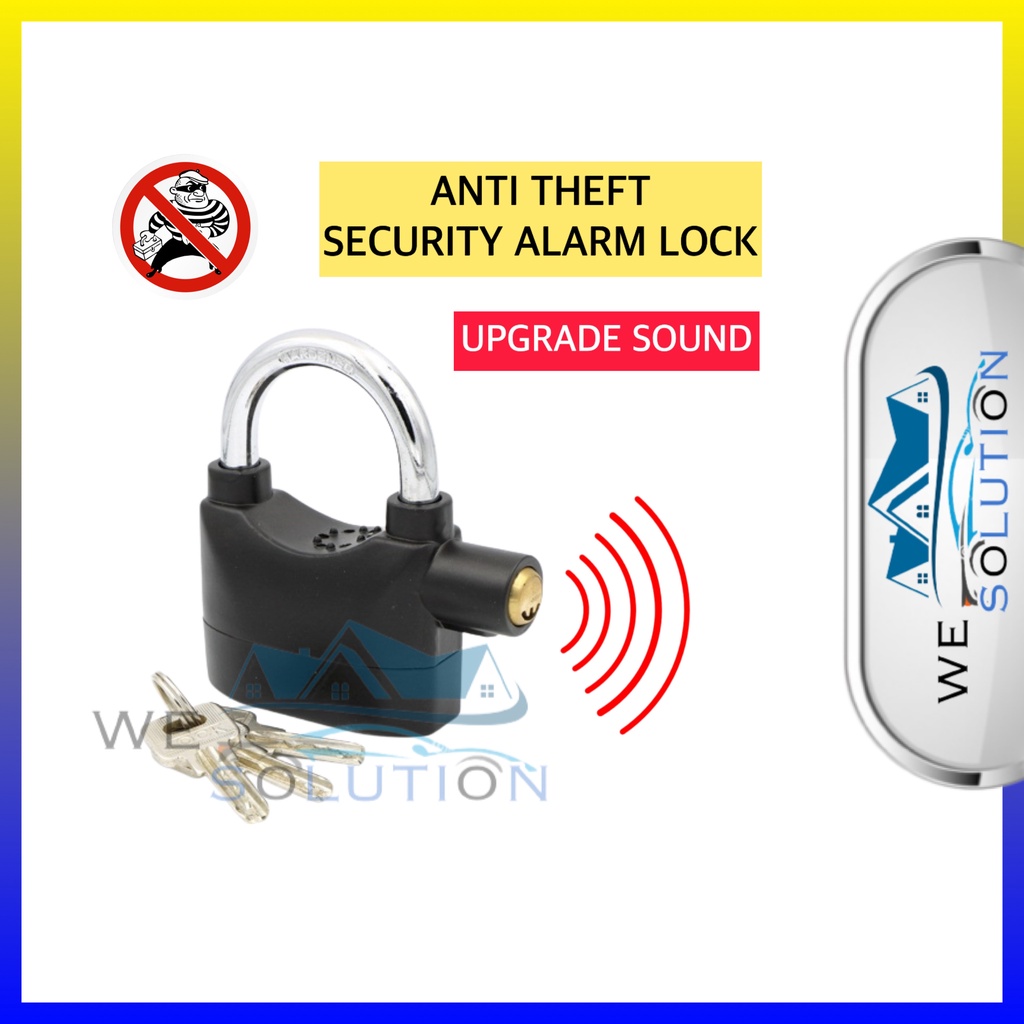 ORIGINAL Kinbar Lock Siren Alarm Padlock For Door/Motor/Bike Lock ...