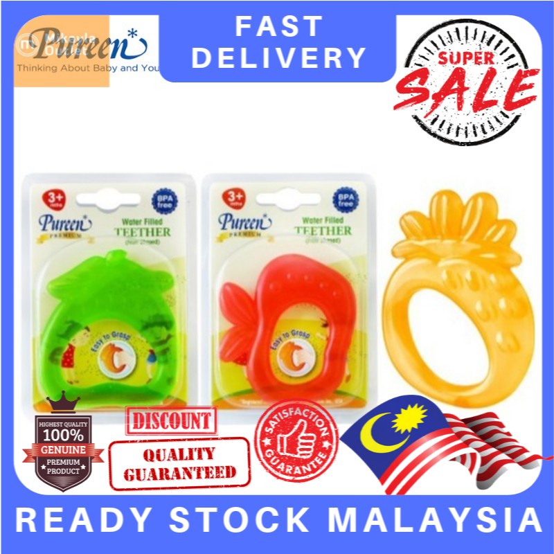 🔥[SUPERB MURAH]🔥Pureen Water Filled Teether - Fruit Shaped 3M+ | Shopee ...