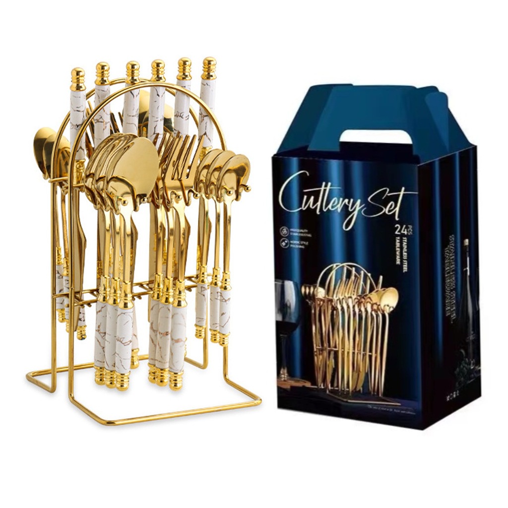 24pcs cutlery set 24 pcs stainless steel cutlery Spoon & fork Cutlery ...