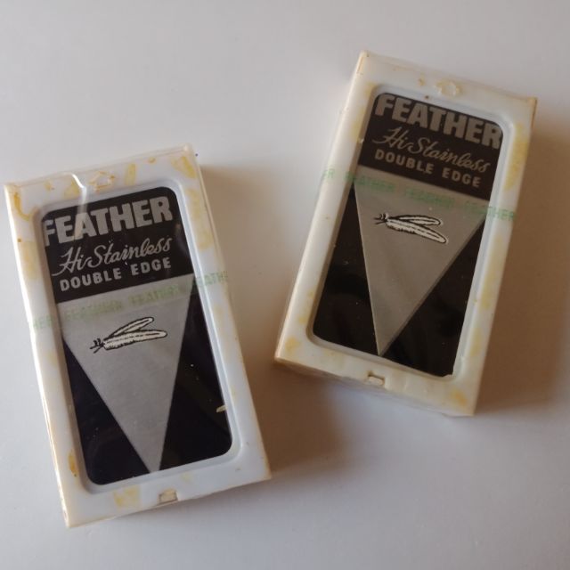 FEATHER (Japanese Brand) NEW OLD STOCK DE Razor X10 Blades | Shopee ...