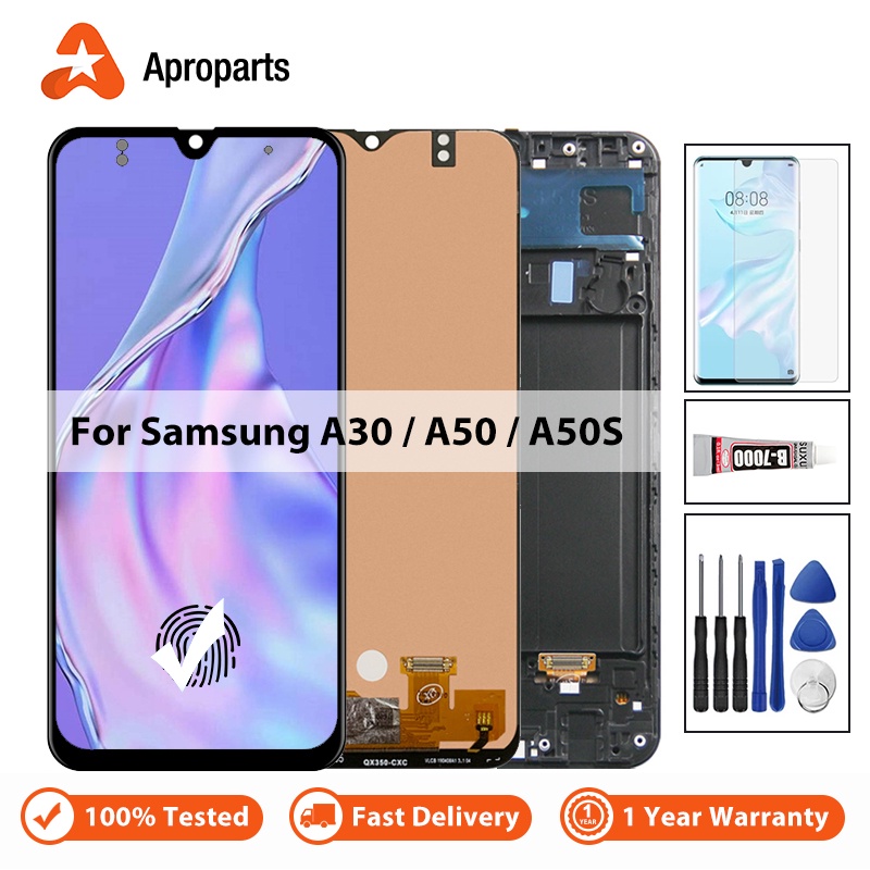 AMOLED For Samsung Galaxy A30 A50 A50S A305 A505F LCD Display Touch Screen Digitizer Assembly ...