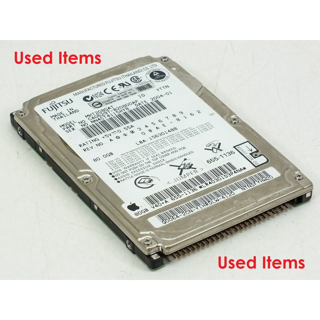 Fujitsu MHV2080AT MHT2080AT 80GB 2.5" IDE Hard Disk For Laptop NoteBook ...