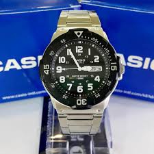 ♘Casio MRW-200HD-1BV Men Analog Date Day Functioning Classic Black Dial Stainless Steel Strap ...