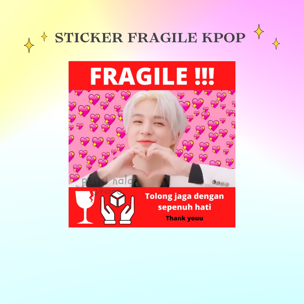 Sticker FRAGILE KPOP SEAL CUSTOM Boy Group Version BTS EXO Enhypen ...