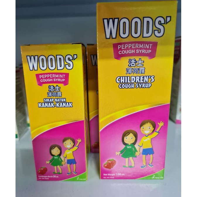 Woods' Ubat Batuk Peppermint Syrup untuk Kanak Kanak 50ml/100ml ...