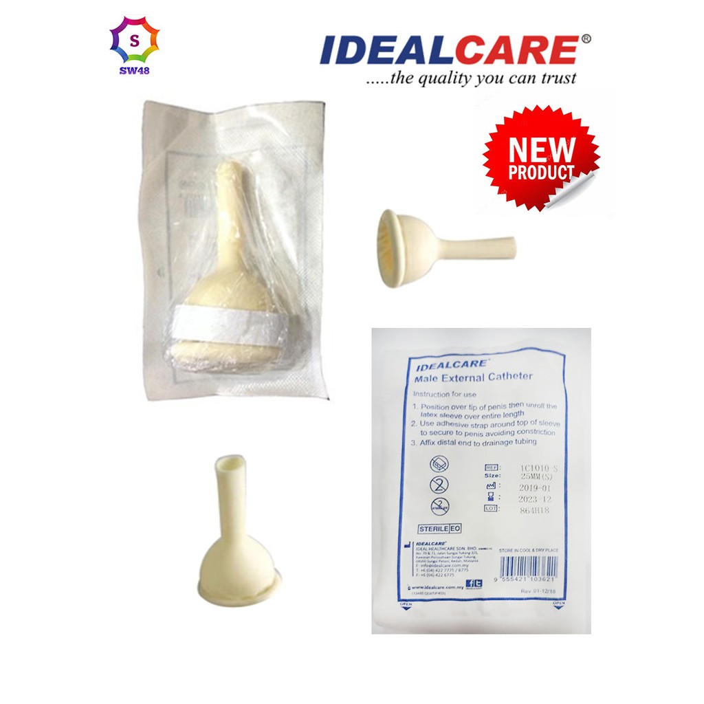 IDEALCARE Male External Catheter (uridrop/condom catheter) S-25MM / M ...
