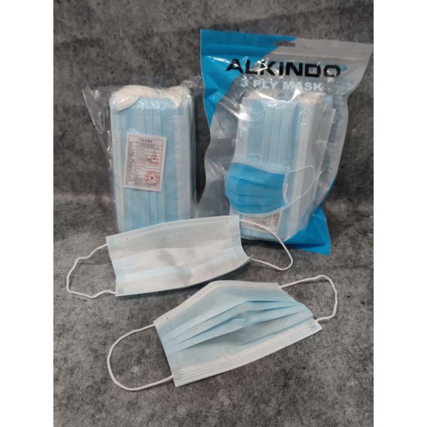 Non hijab Mask alkindo pack earloop Mask Contents 50pcs | Shopee Malaysia