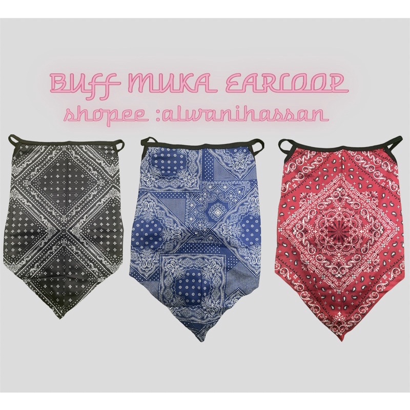 BUFF MUKA EARLOOP | SARUNG MUKA | BUFF RIDER | MANCING BUFF | Shopee ...