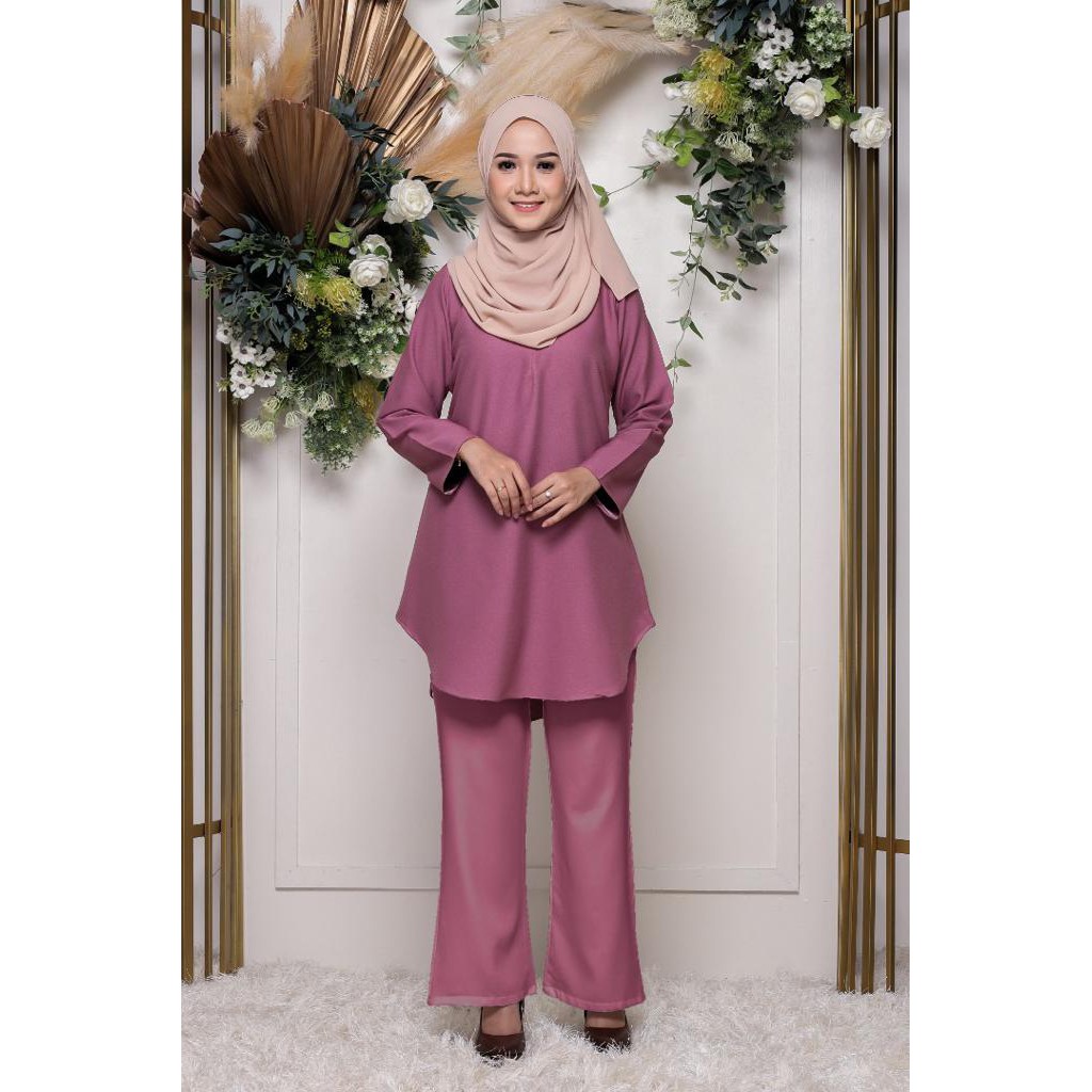 BAJU MUSLIMah BLOUSE SUIT | SET SUIT PLAIN (BAJU&SELUAR Palazo ) Hot ...