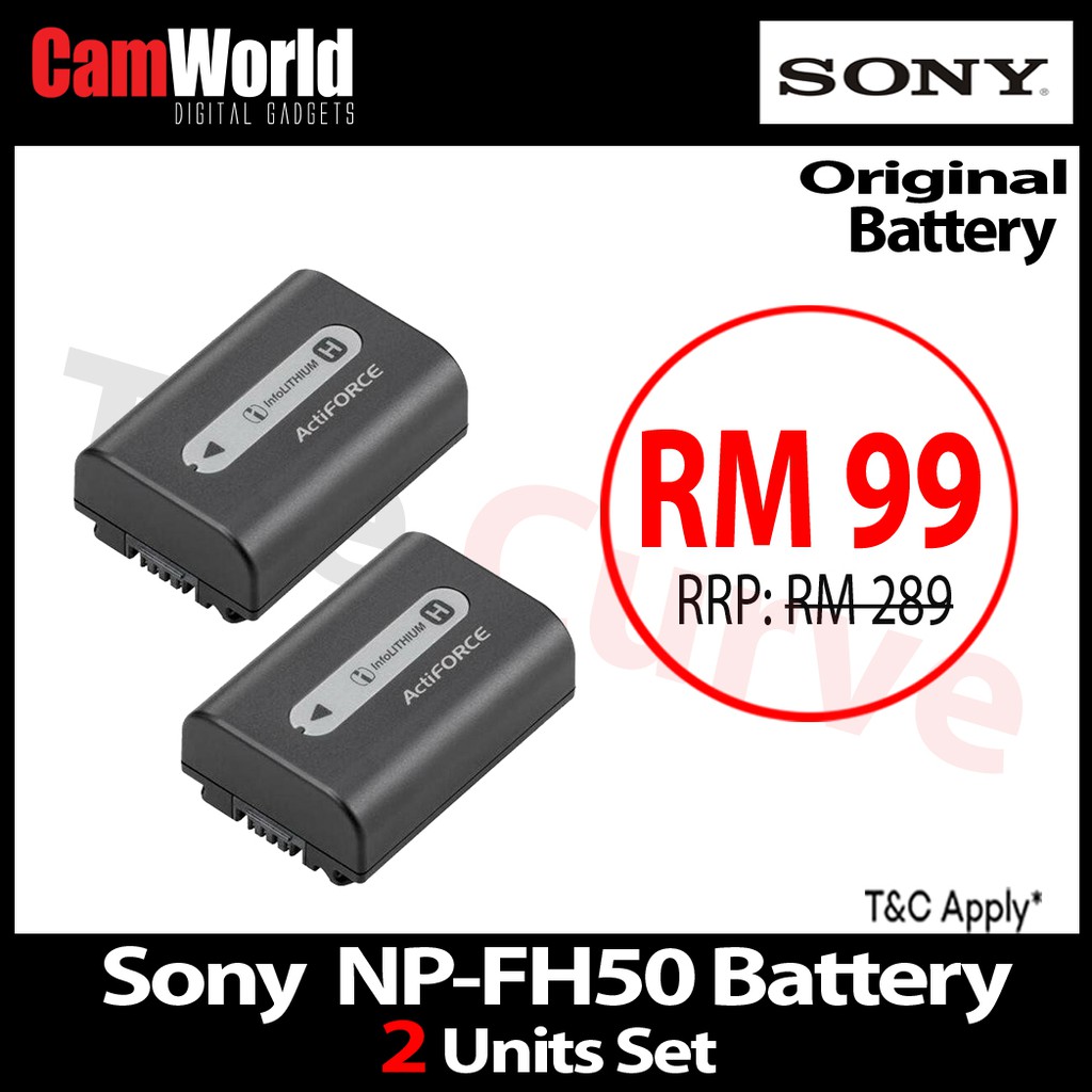SONY NP-FH50 BATTERY (2 unit Battery) | Shopee Malaysia