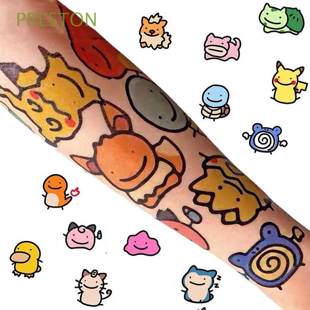 PRESTON Girl Pokemon Stickers Children Toy Cartoon Tattoo Stickers ...