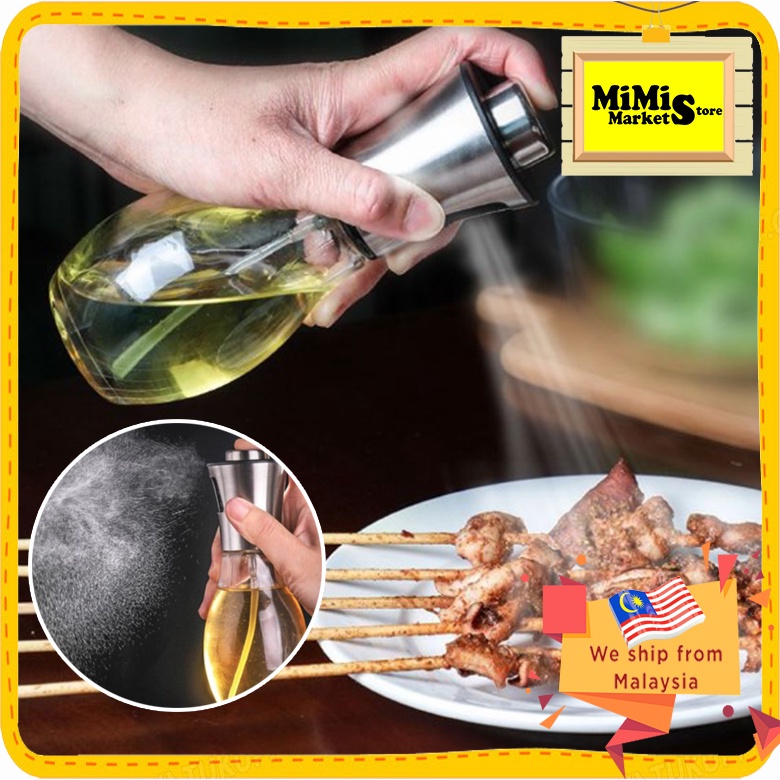 Realeos Transparent Oil Sprayer Bottle Mister Olive Oil Kitchen Cooking ...