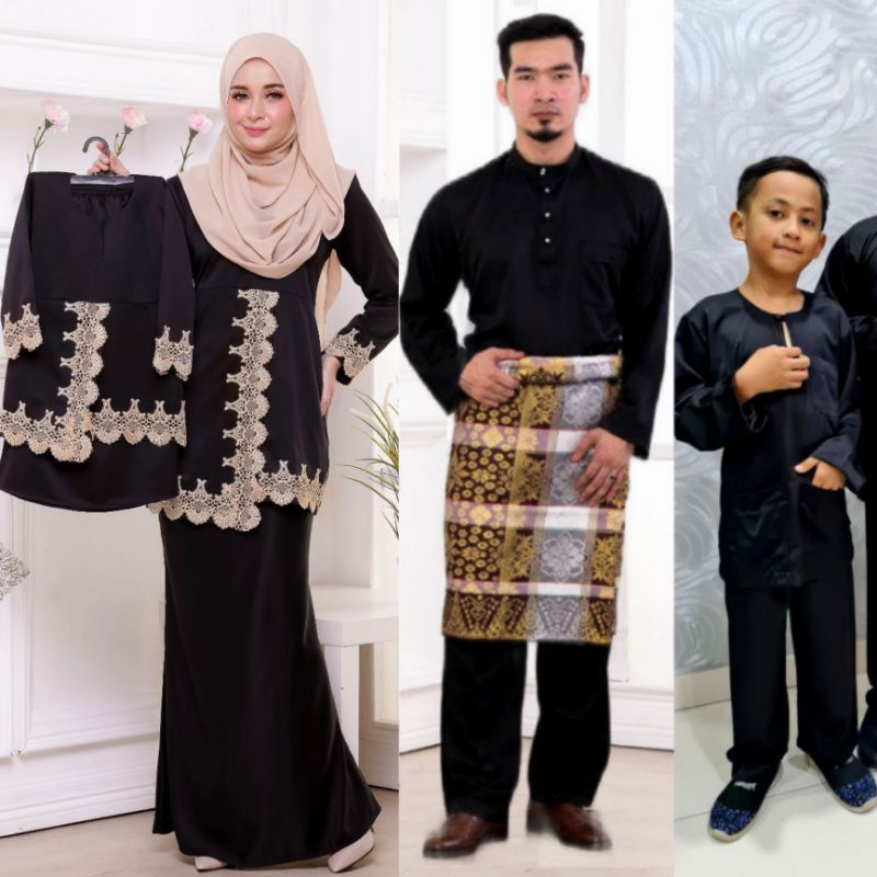 BAJU KURUNG MODEN SULAM SET FAMILY SEDONDON IBU ANAK BAJU RAYA BAJU ...