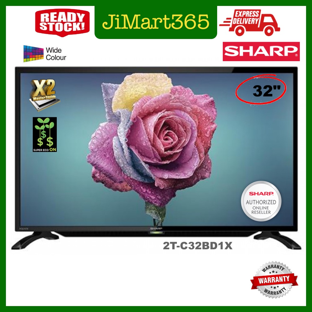 Sharp 32" Inch LED TV With USB Video/Photo/Music DVB-T2 2T-C32BD1X ...