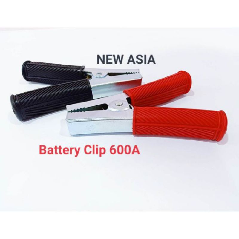 600A Black Red Insulated Battery Clip Clamp for Car Lorry Truck Vehicle ...