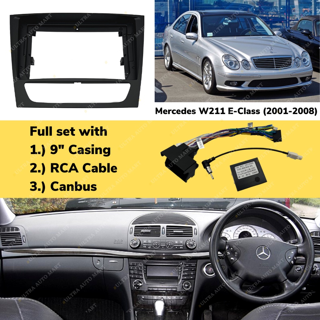 Mercedes W211 E-Class 9" Android Player Casing Case (2001 to 2008) With ...
