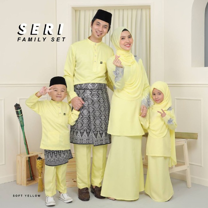 Set Family Kurung Moden Seri「 Warna Peach 」 Set Sedondon Keluarga Baju ...
