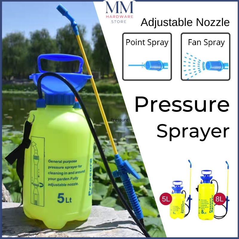 Pressure Sprayer Pump Garden Sprayer Plastic 5 Liter 8 Liter Pesticide Control Lawn Pam Racun ...