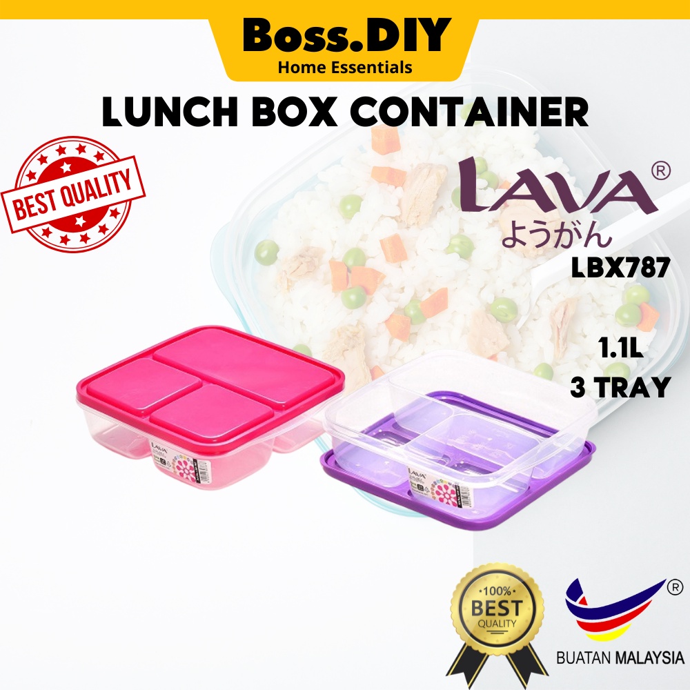 LAVA Lunch Box (3 Tray) 1.1L (LBX787) BPA Free | Shopee Malaysia