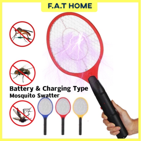 Rechargable Electronic Mosquito Swatter Racket Insects Zapper Pest ...