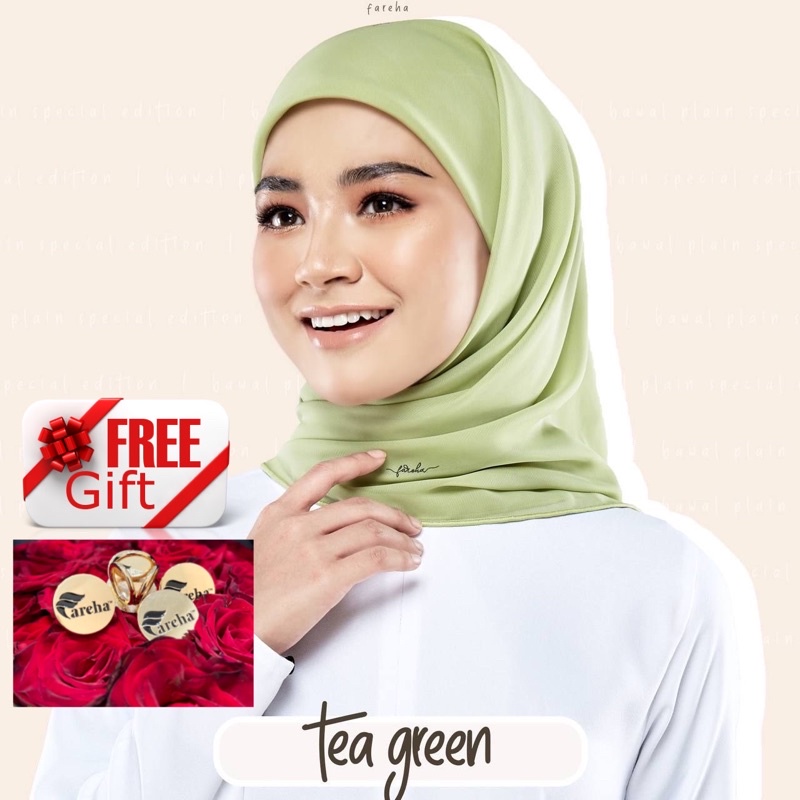 FAREHA PLAIN SPECIAL EDITION (TEA GREEN) | Shopee Malaysia