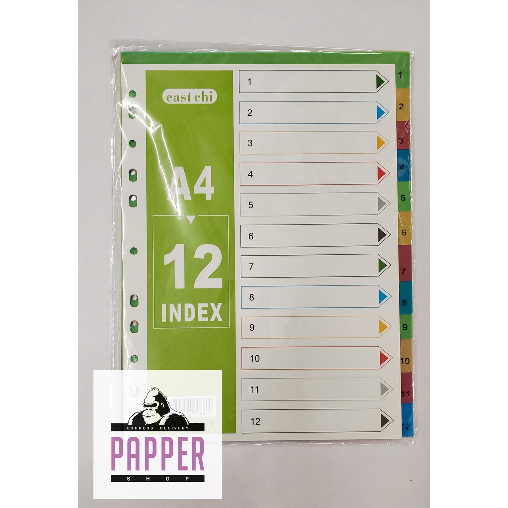 **NEW ARRIVAL**PAPPER Plastic Index Divider(1-10/JAN-DEC/1-31/A-Z/1-12 ...