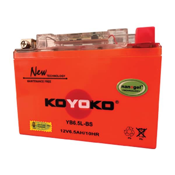 KOYOKO NANOGEL G2 Battery YB6.5 L-BS 12V6.5AH/10HR (MR2 DEMAK D M-200 ...