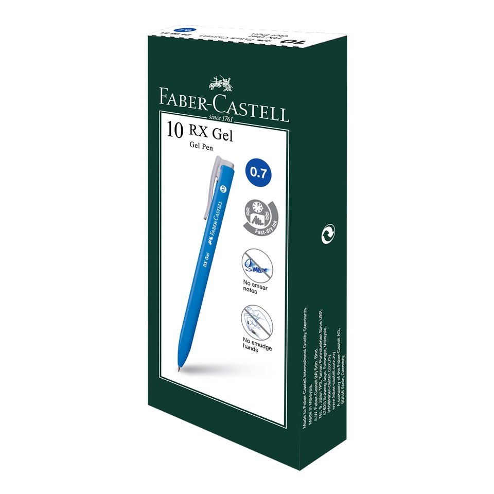 [Faber-Castell] RX Gel Gel Pen - Red/ Black / Blue, 0.5mm / 0.7mm (Box ...
