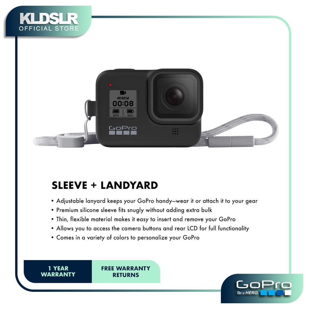 Original GoPro Silicone Sleeve and Adjustable Lanyard Kit for GoPro ...