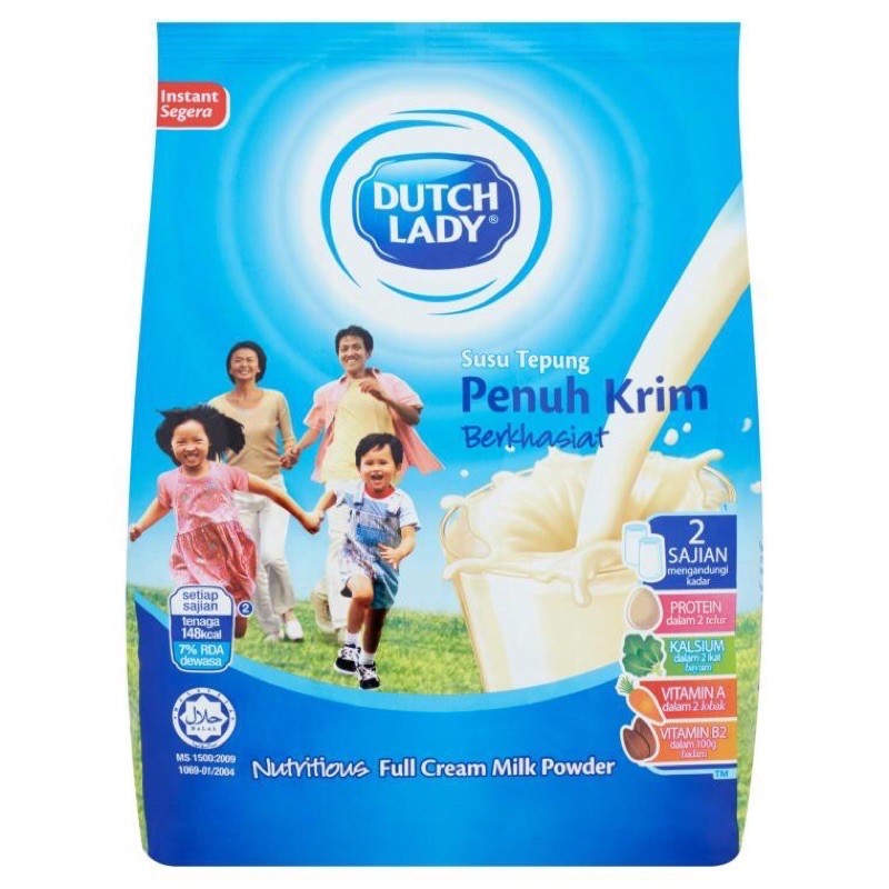 1KG DUTCH LADY FULL CREAM MILK POWDER (Not New Packing 900g) | Shopee ...