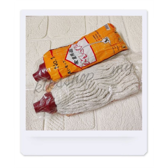 white cotton mop / mop lantai putih (not included woodle handle ...