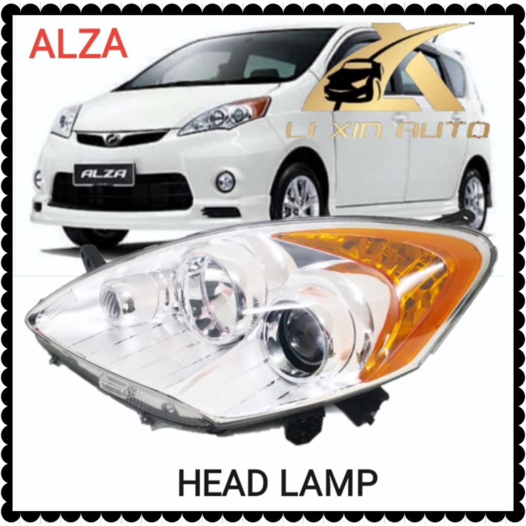 PERODUA ALZA 2009-2013 HEAD LAMP HEAD LIGHT LAMPU BESAR DEPAN KERETA ...