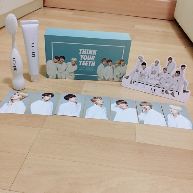 BTS x VT Original Jumbo Toothbrush Kit ( White ) | Shopee Malaysia