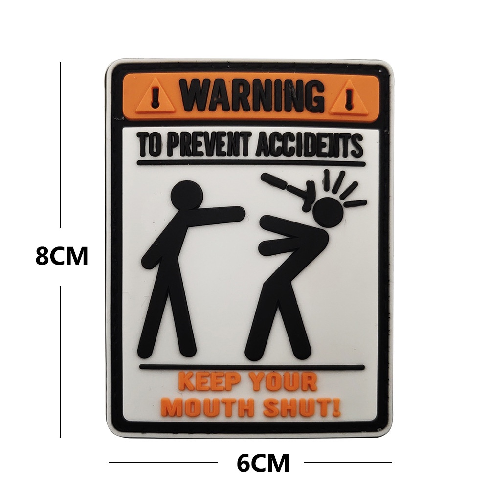 Warning Patches I Cause Safety Briefs Embroidered Tactical PVC Patch ...