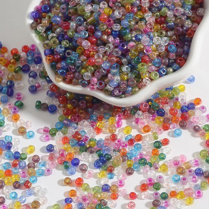 (Ready Stock) 3mm 4mm AB Mixed Colour Beads Charm Glass Green Pink ...