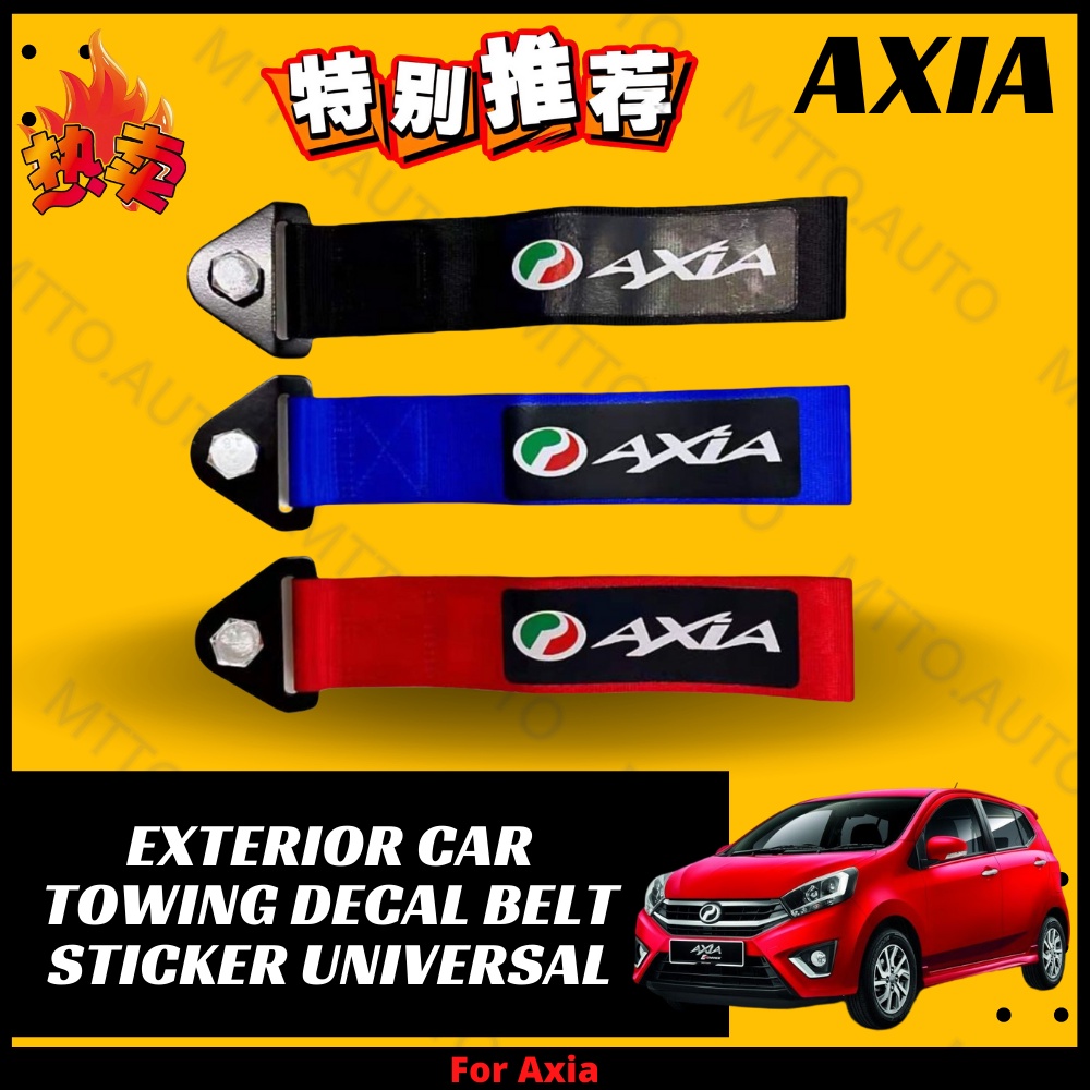 MTTO Perodua Axia Exterior Car Towing Decal Belt Sticker Universal Blue ...