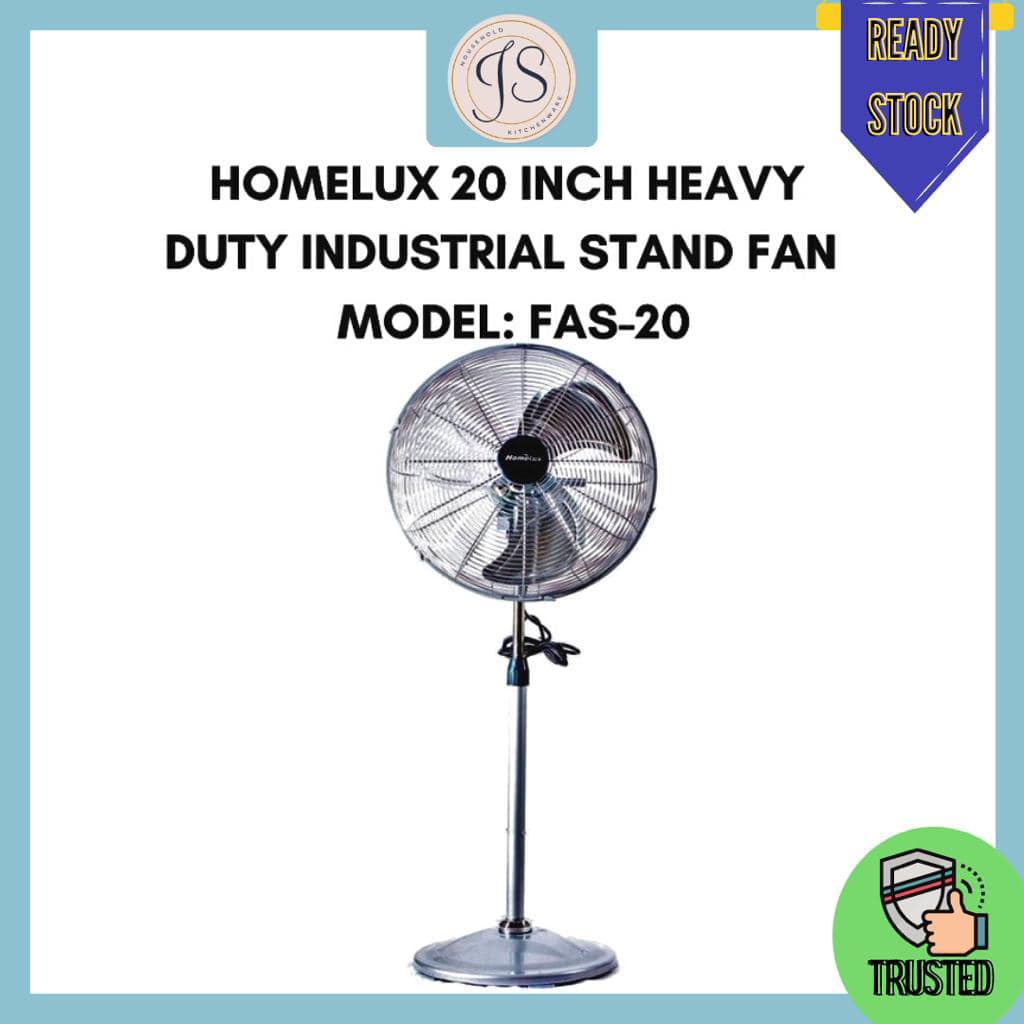 JASENG | HOMELUX 20 INCH HEAVY DUTY INDUSTRIAL STAND FAN FAS-20 | Shopee Malaysia