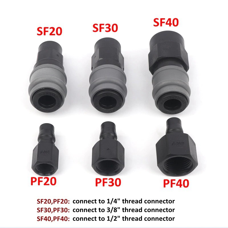 1Pc Quick Coupling Plastic Steel Pneumatic Joint PU Tube High Pressure ...