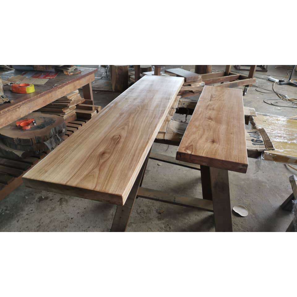 Surian Batu Straight Edge Slab Hard Wood with Nature coating 2"(T) x 26 ...
